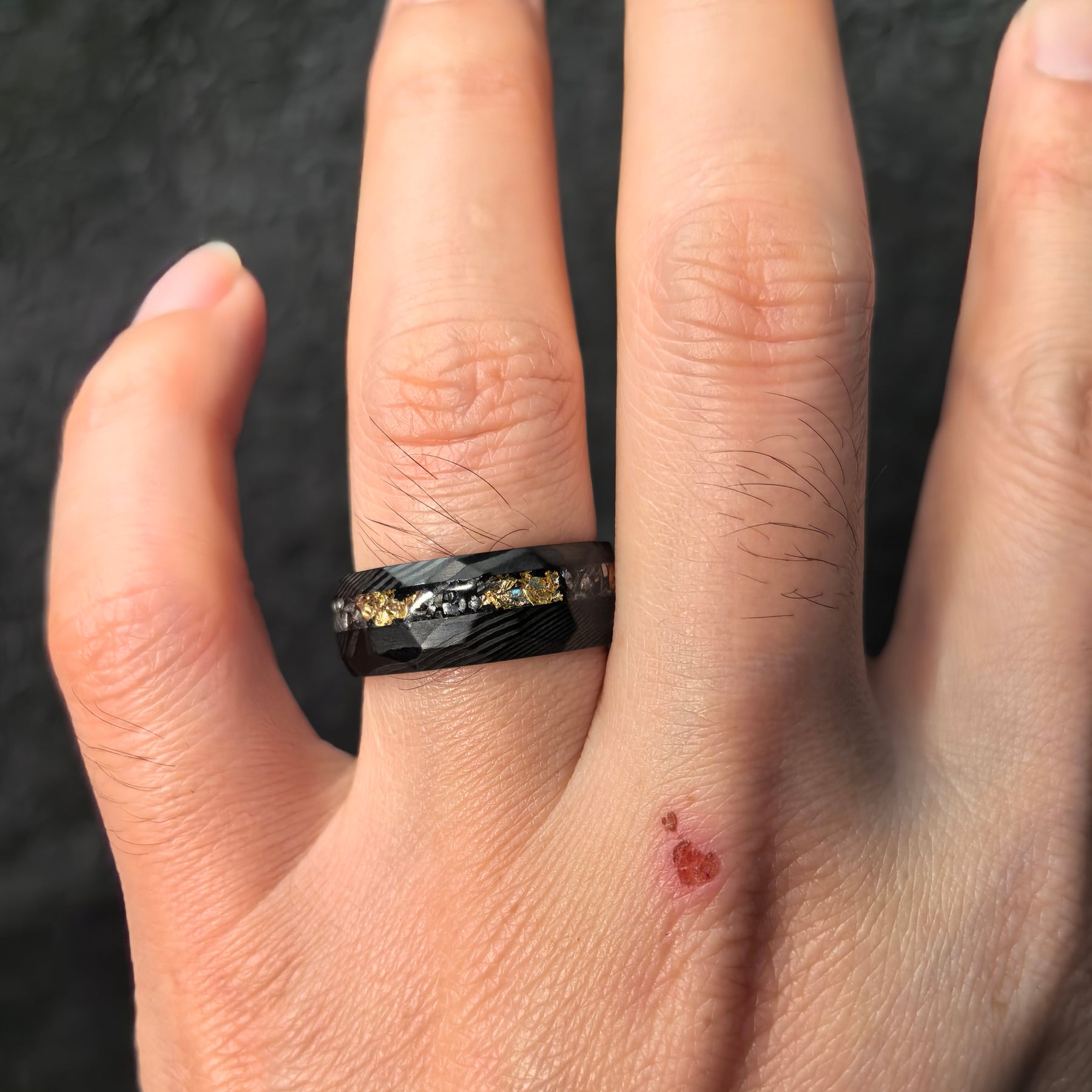 Unique Wedding & Engagement Ring Set | Damascus