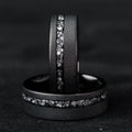 Black Tungsten Wedding Band | Gibeon Meteorite Ring